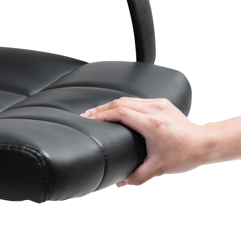 【楽天市場】【割引クーポン配布中】オフィスチェア コンパクト PVCレザー 座面7センチ 肘掛け クッション ミドルバック 背もたれ 高さ調整 椅子 キャスター EEX-CH80：イーサプライ ...