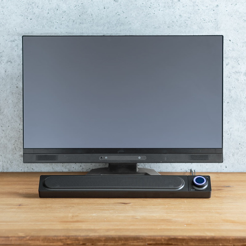 【楽天市場】【割引クーポン配布中 8/11 01：59まで】 サウンドバー バースピーカー 6W ステレオミニプラグ 3.5mm接続 イヤホンジャック マイクジャック 有線 USB給電 上向き ...