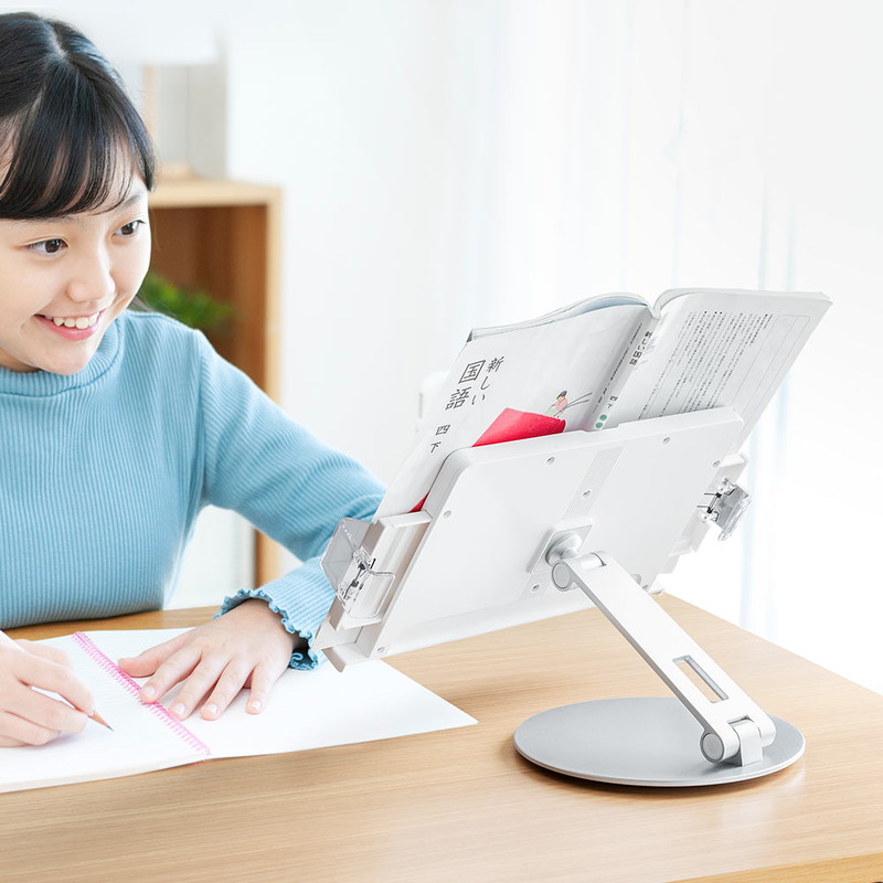 【楽天市場】【割引クーポン配布中 3/11 01:59まで】ブックスタンド タブレット 雑誌 書見台 回転 置き型 机上 傾斜 勉強 おしゃれ EEX-BKST02：イーサプライ 楽天市場店