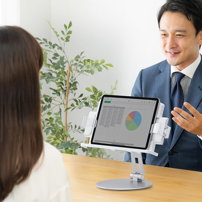 【楽天市場】【クーポン配布中 3/28 01：59まで】ブックスタンド タブレット 雑誌 書見台 回転 置き型 机上 傾斜 勉強 おしゃれ EEX-BKST02：イーサプライ 楽天市場店