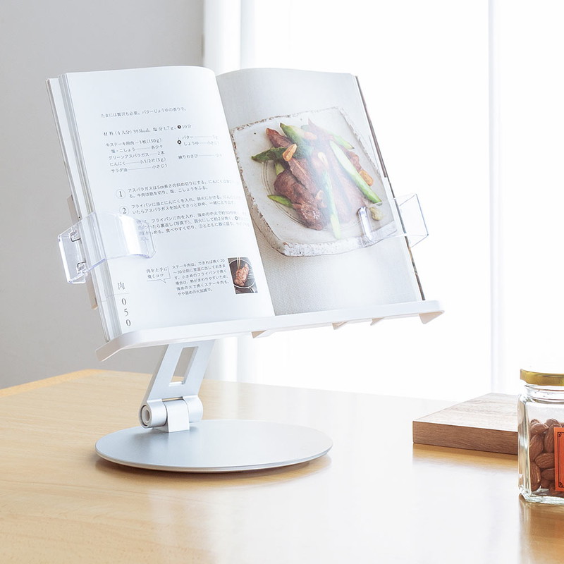 【楽天市場】【クーポン配布中 3/28 01：59まで】ブックスタンド タブレット 雑誌 書見台 回転 置き型 机上 傾斜 勉強 おしゃれ EEX-BKST02：イーサプライ 楽天市場店