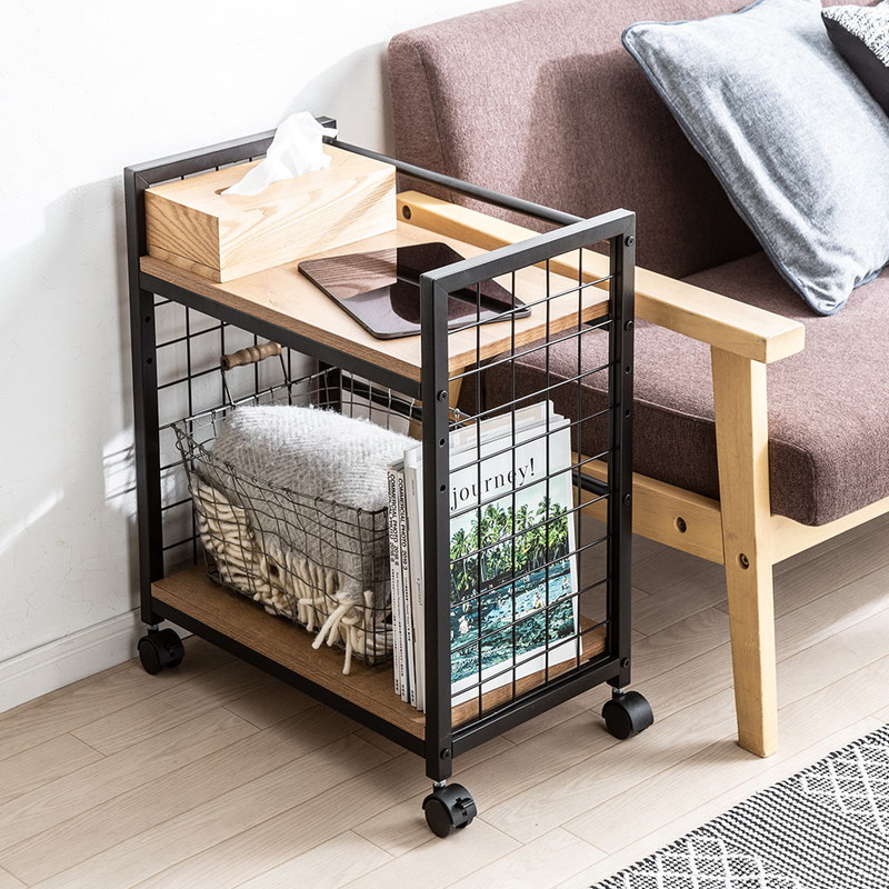 【楽天市場】【クーポン配布中 3/28 01：59まで】サイドワゴン 木製 キャスター 移動式 収納 プリンター メッシュ ロータイプ 小型 おしゃれ EEX-WG03STI：イーサプライ 楽天市場店