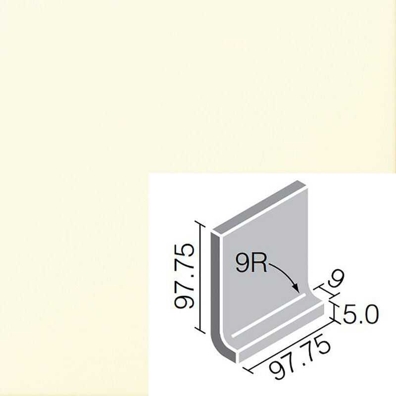 【楽天市場】ミスティパレット ブライト釉 100mm角内幅木 SPKC-1082/B1013[枚]：etile 楽天市場ショップ