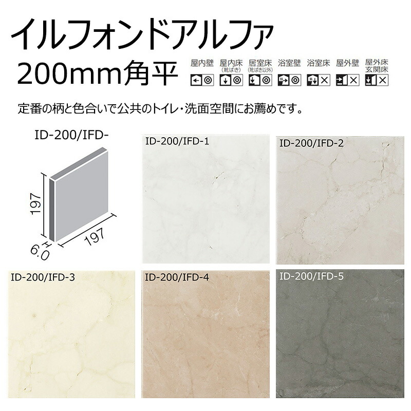 【楽天市場】ID-200/IFD- イルフォンドアルファ 200mm角平 ：etile 楽天市場ショップ