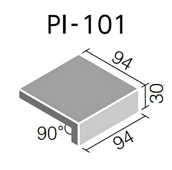 【楽天市場】【アウトレット】ピアッツア OXシリーズ 100mm角垂れ付き段鼻 PI-101/12[バラ]：etile 楽天市場ショップ