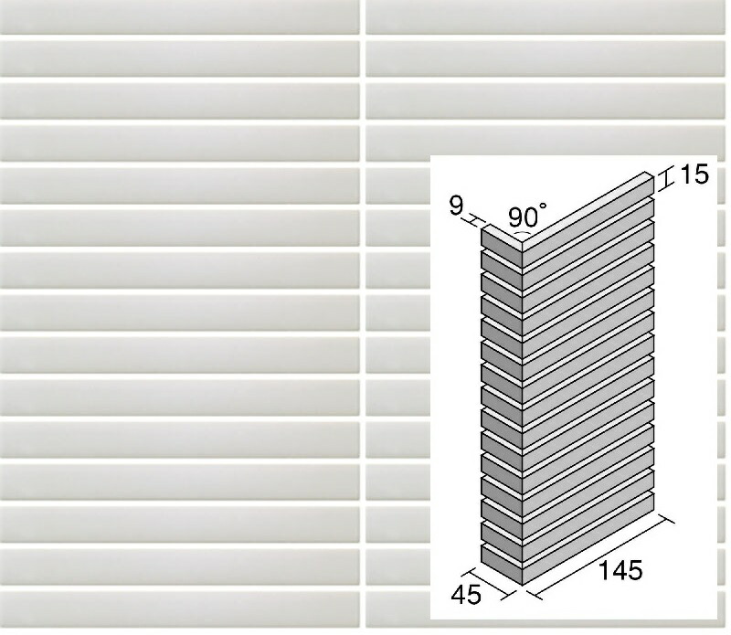 【楽天市場】LB-MS-9742[シート] 名古屋モザイク エリアボーダー彩 90°ボーダー曲り（接着） 紙貼り ：etile 楽天市場ショップ