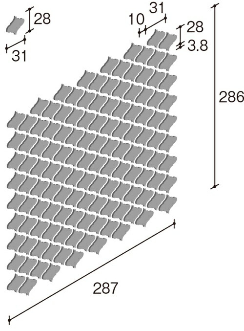 【楽天市場】ニッタイ工業株式会社 アートモザイク コレクション コレベリ SREV-06 異形平(ユニット)：etile 楽天市場ショップ