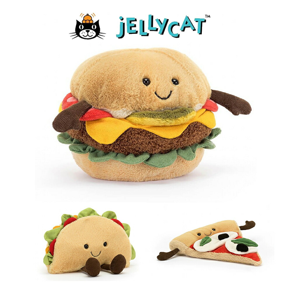【楽天市場】【正規販売代理店】【選べるラッピング】 Jellycat Amuseables Burger Taco Slice Of ...