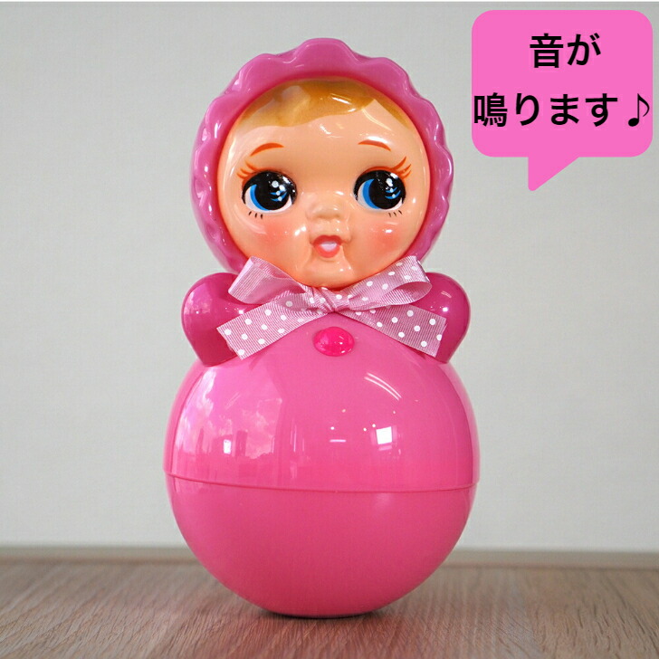 【楽天市場】昭和レトロ 人形 Tinkly Roly-poly SOUND TOY ティンクリー ロリーポリーおきあがりごぼし 音が鳴る ...