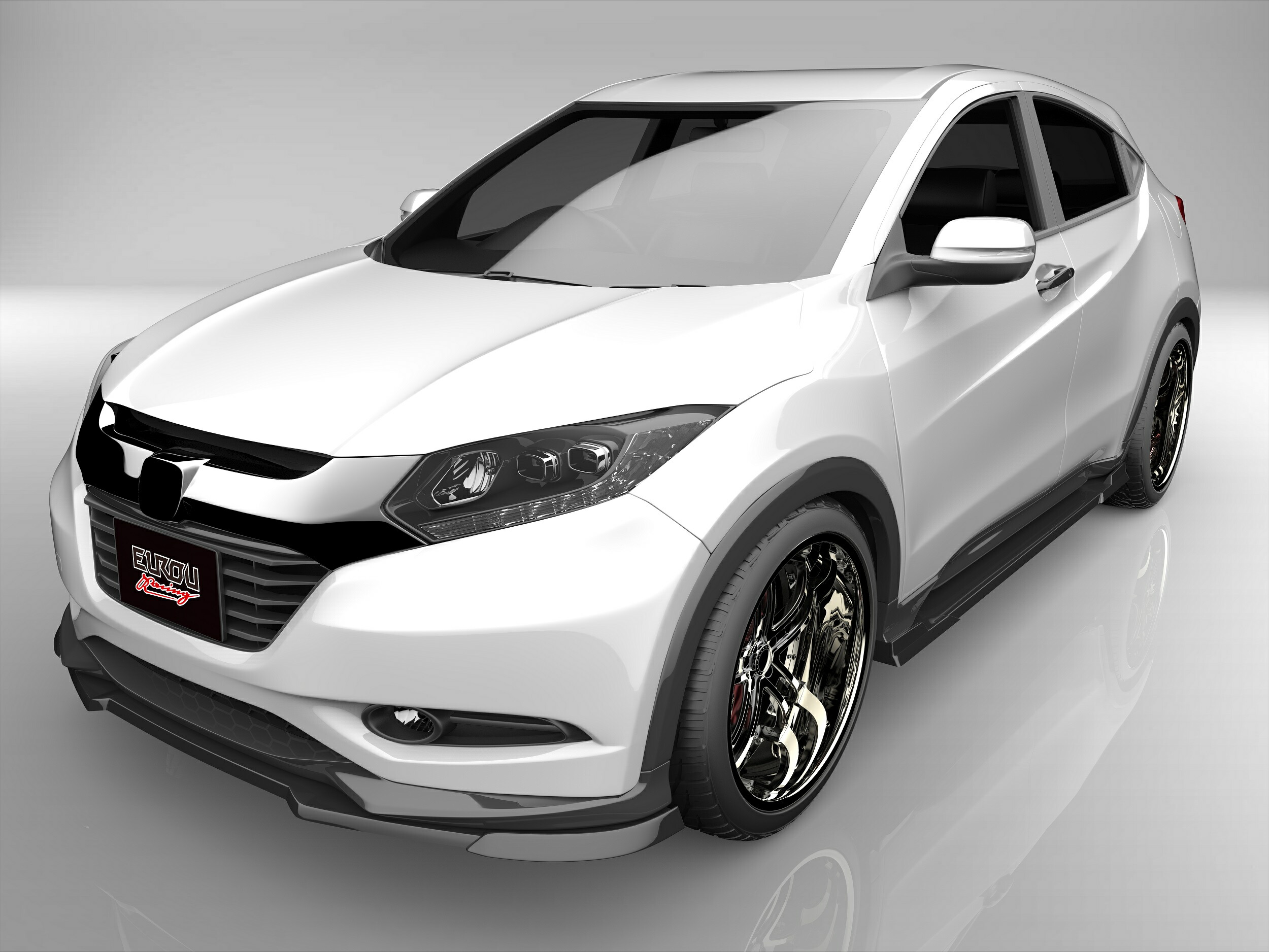 【楽天市場】 国産エアロパーツ!保証付き!!NEW MODEL/EUROUヴェゼル RU1 RU2 RU3 RU4 前期フロントアンダー ...