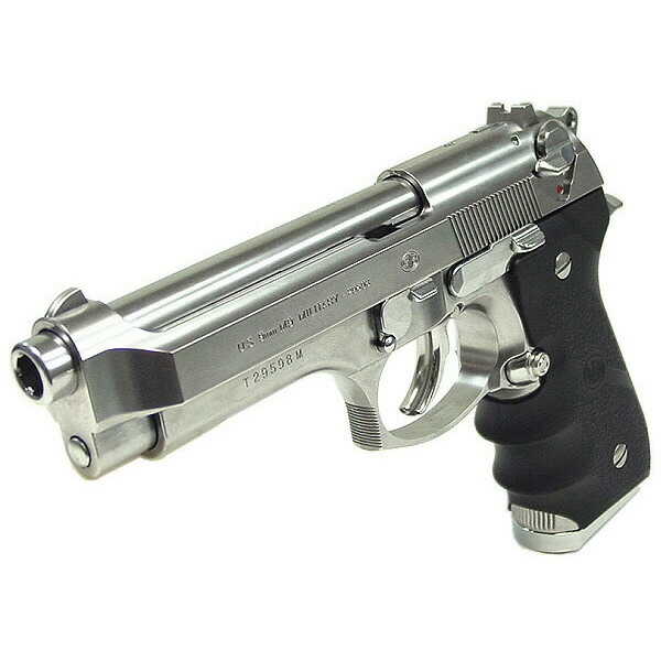 【楽天市場】【10日最大P20倍】 東京マルイ M92F クロームステンレス ガスブローバック 本体 エアガン エアーガン ガスガン 18歳 ...