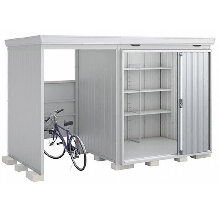 【楽天市場】イナバ物置 フォルタウィズ FORTAWITH 多雪型 3740×1790×2085 右扉タイプ FW-15K+2218S 稲葉製作所 イナバ 大型 自転車置き場 一体型 シンプル ...
