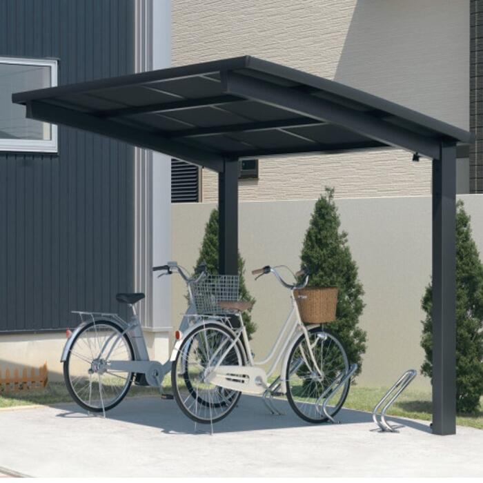 【楽天市場】三協アルミ ブラックポリカ仕様 駐輪場 サイクルポート カムフィエース ミニ 積雪～20cm対応：業界大手！直販のエクスショップ