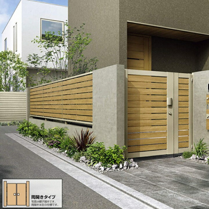 【楽天市場】YKK AP ルシアス 門扉 YS2型 横スリット 両開き 複合色【税込】：業界大手！直販のエクスショップ