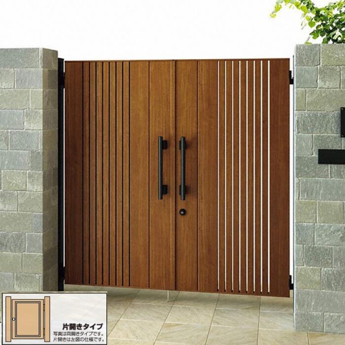 【楽天市場】YKKAP YKK エクスティアラ 門扉 TB1型 たて格子 片開き 木調色【税込】：業界大手！直販のエクスショップ