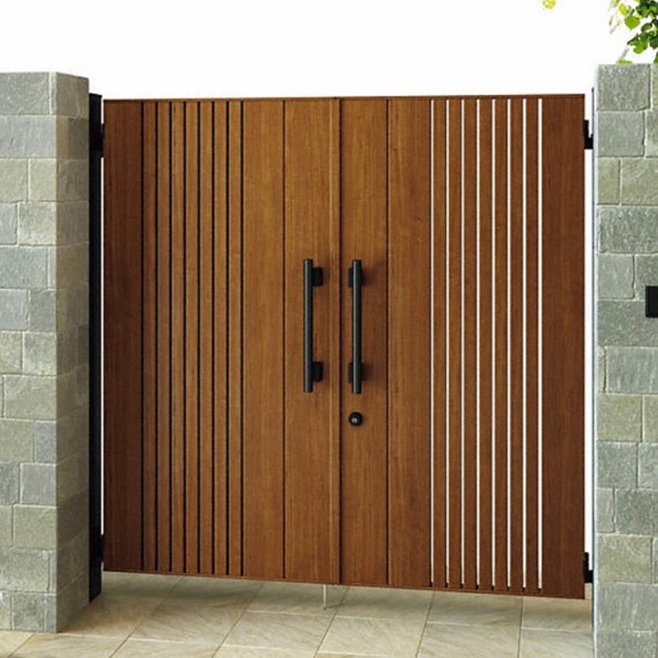 【楽天市場】YKKAP YKK エクスティアラ 門扉 TB1型 たて格子 両開き 木調色【税込】：業界大手！直販のエクスショップ