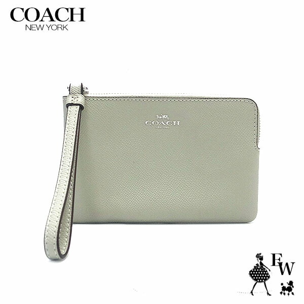【楽天市場】COACH コーチ アウトレット ポーチ コーナージップ リストレット F58032 58032 SVONE ライトセージ あす楽 ...