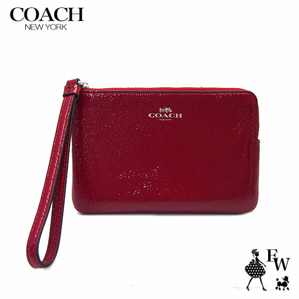 【楽天市場】コーチ ポーチ アウトレット リストレット小物入れ CW855 SVRD COACH レザー レッド エクセルワールド 誕生日 ...