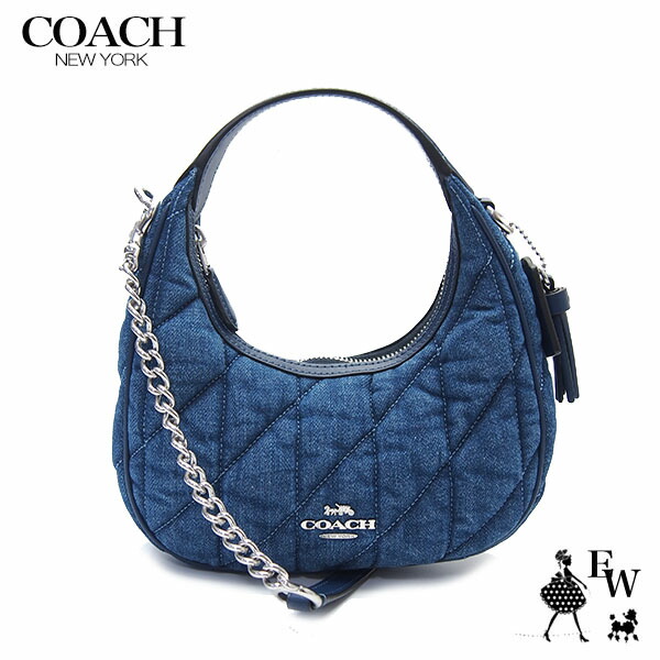 【楽天市場】コーチ バッグ CAK89 SVDE COACH アウトレット ショルダーバッグ 三日月形 キルティング デニム エクセルワールド ...