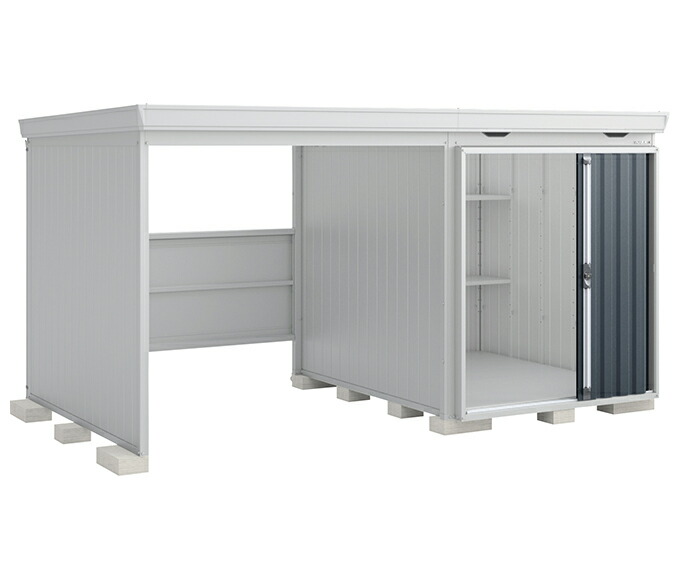 【楽天市場】イナバ物置 フォルタウィズ FW-22K+1822S（スタンダード/一般型/左側開放スペース型番）物置き 中型 屋外 収納庫 駐輪 自転車 スペース：エクシーズ