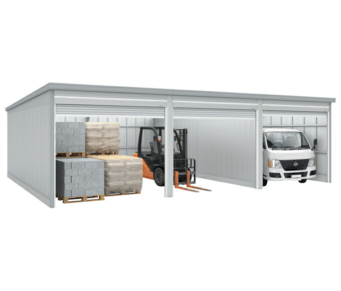 【楽天市場】イナバガレージ ガレーディア 3台以上収納タイプ（3連棟）GRN-3662HL（ハイルーフ/一般型）：エクシーズ