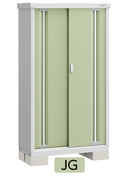 【楽天市場】イナバ物置 シンプリーMJX-134D【全面棚タイプ】MJX-134DP【長物収納タイプ】扉色：ジェードグリーン（JG）物置き 小型 屋外 収納庫：エクシーズ
