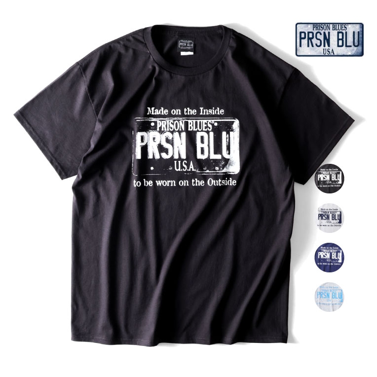 【楽天市場】PRISON BLUES / プリズンブルース PRBS230 USA PLATE T-SHIRT / プレートロゴプリント半袖T ...