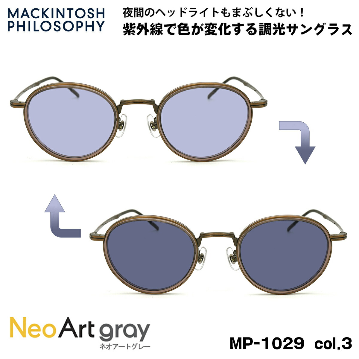 【楽天市場】調光 サングラス ネオアート MP-1029 col.3 47mm マッキントッシュ フィロソフィー MACKINTOSH ...