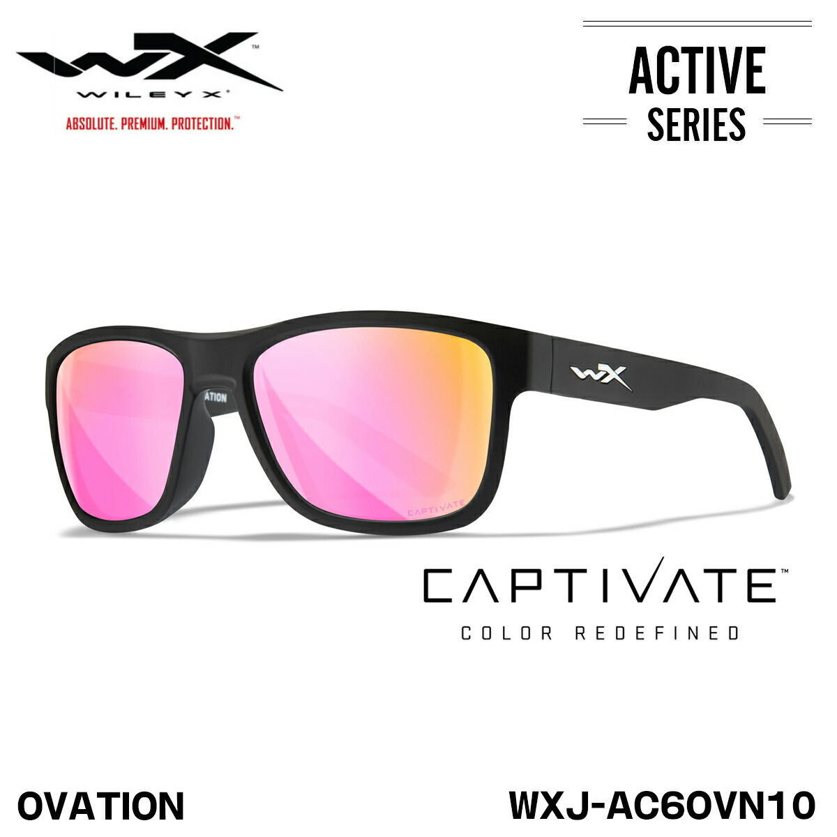 【楽天市場】ワイリーエックス オベーション 偏光 サングラス WXJ-AC6OVN10 WILEY X WX OVATION 10 マット ...