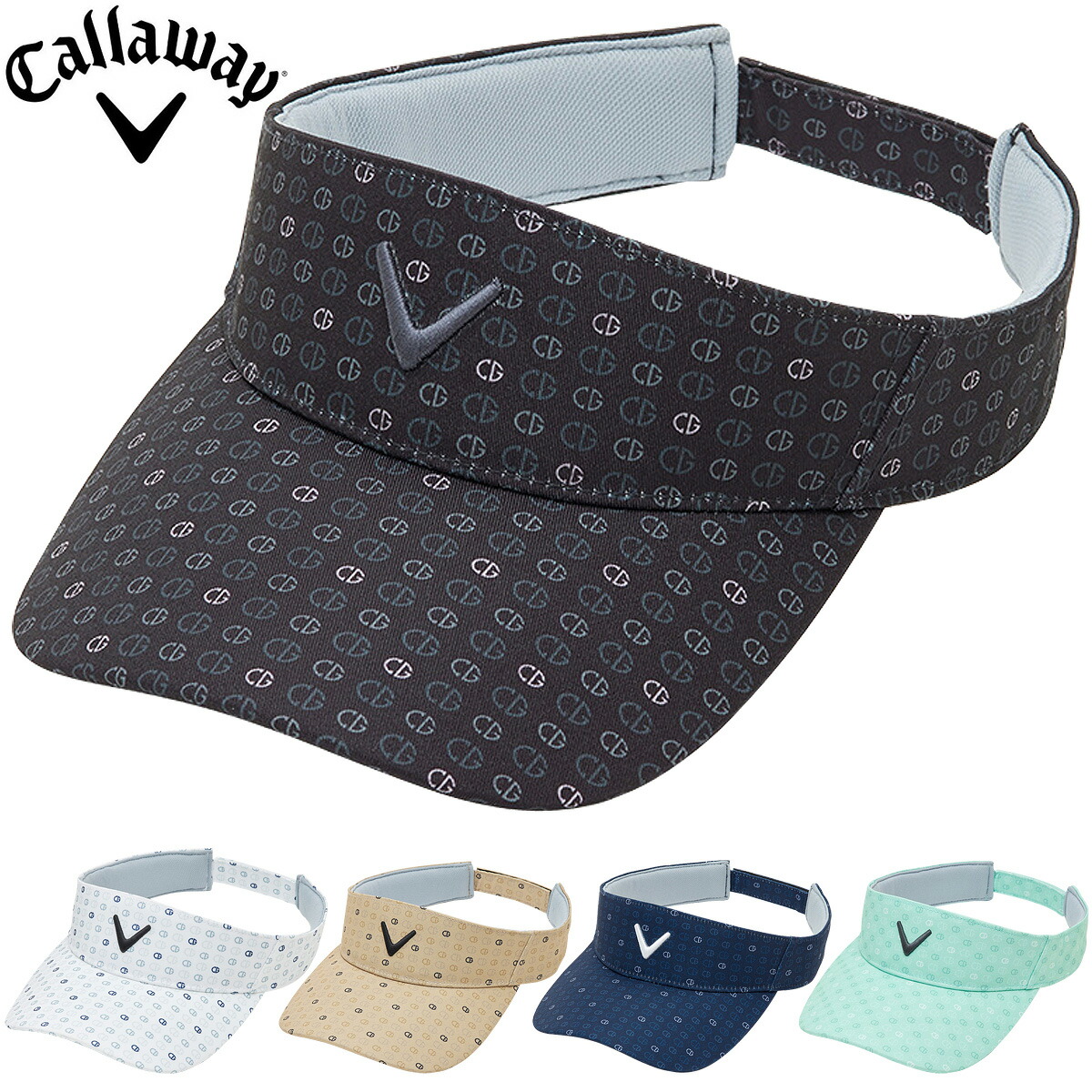 【楽天市場】【4/15 エントリー/抽選で最大100%ポイントバック】 Callaway キャロウェイ 正規品 モノグラム 総柄 バイザー ...