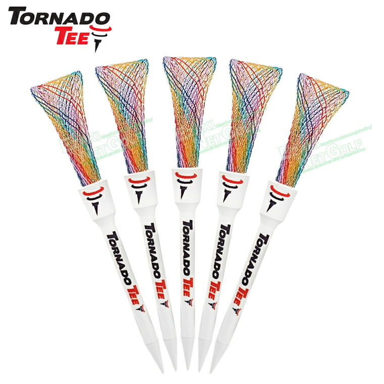 【楽天市場】【12/20 エントリー/抽選で最大100%ポイントバック】 【レインボーカラー】 TORNADO TEE 正規品 トルネード ティー モノフィラメント構造 ドラコンゴルフティー ...