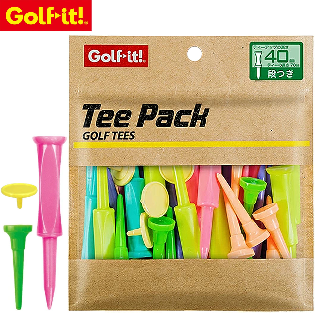 【楽天市場】Golfit! ゴルフイット ライト 正規品 TEE PACK ティーパック オネスティー ミックス 2024モデル 「 T-441 」：EZAKI NET GOLF
