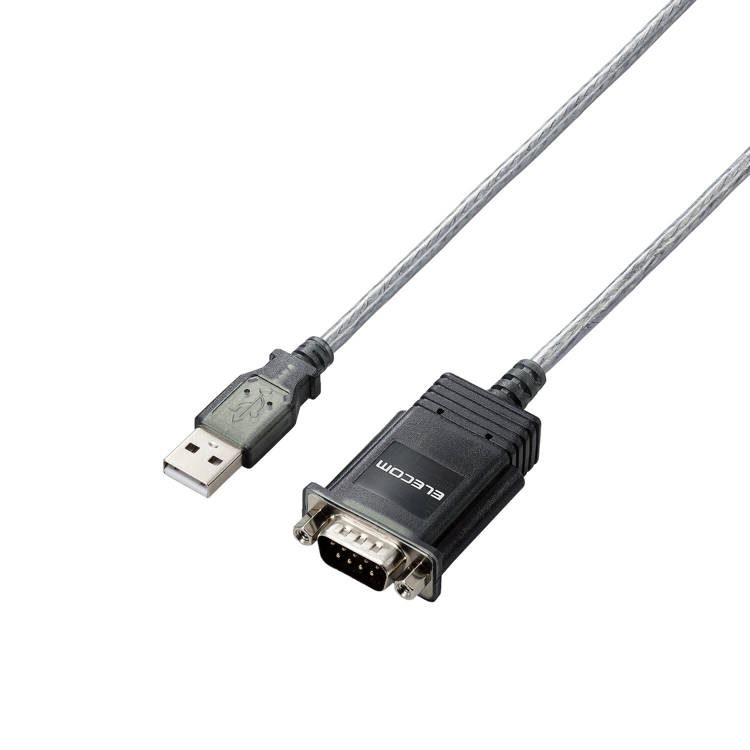 【楽天市場】[ELECOM]USB シリアル 変換ケーブル 0.5m USB-A オス to RS232C ( D-Sub9ピン ...