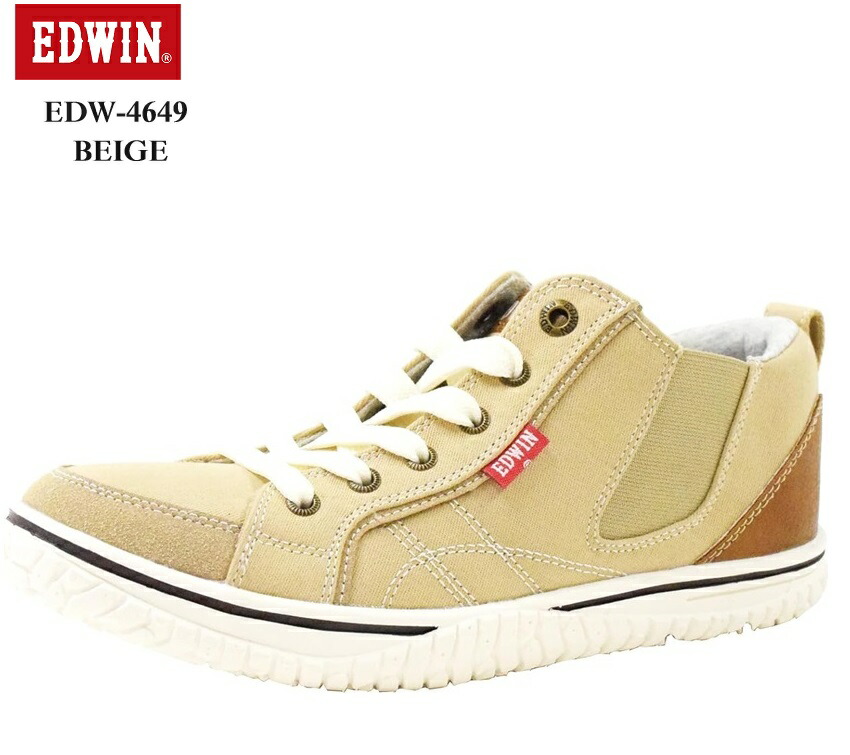 【楽天市場】(エドウィン)EDWIN EDW-4649 レディス 軽量 レースアップサイドゴアカジュアルスニーカーブーツ ミッドカット 通学 シューズにも最適：フューチャーロード