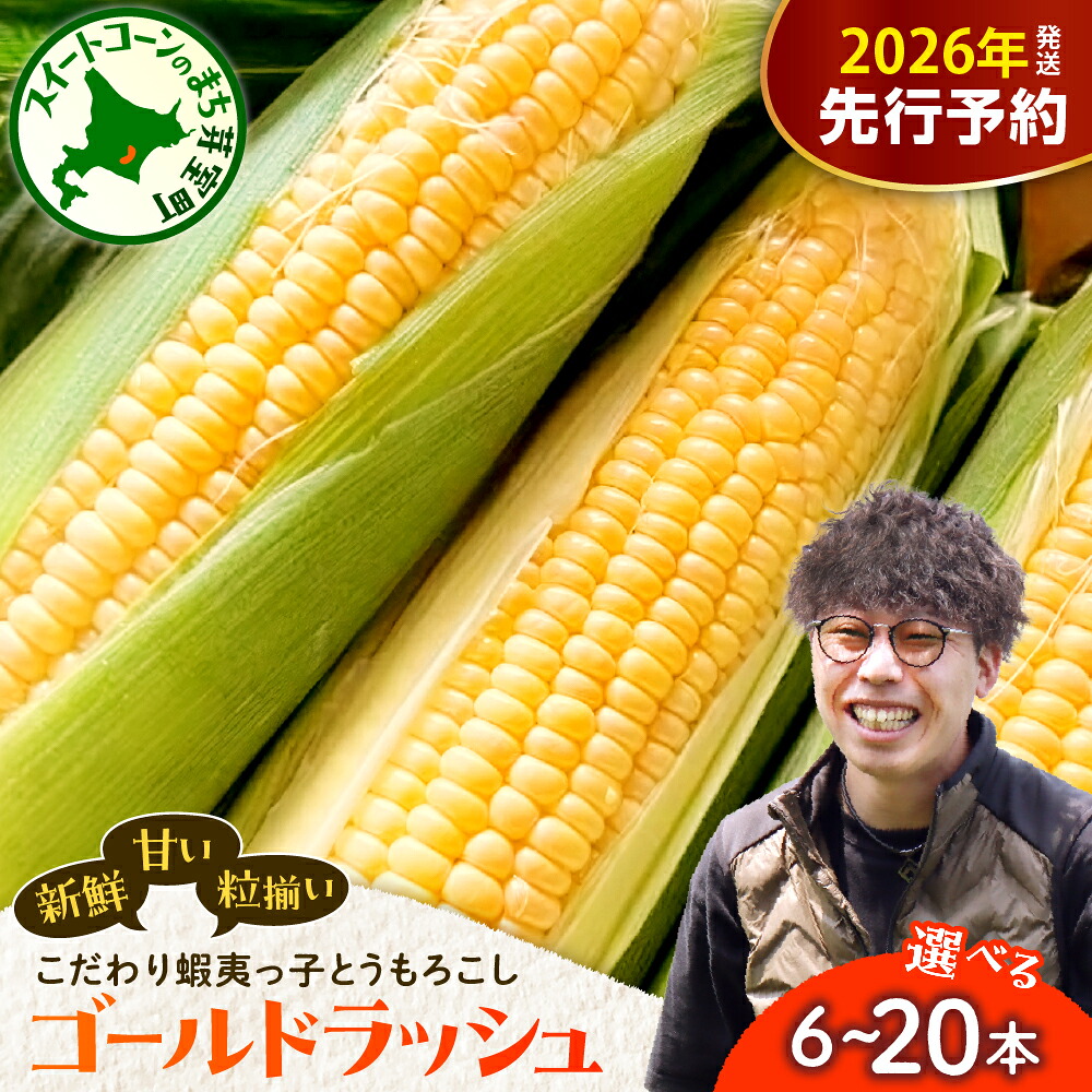 【楽天市場】【ふるさと納税】【先行予約】 2026年産 とうもろこし 朝採り をお届け！蝦夷っ子とうもろこし ゴールドラッシュ ( 選べる 6本 12本 20本 )【2026年7月25日～8月 ...