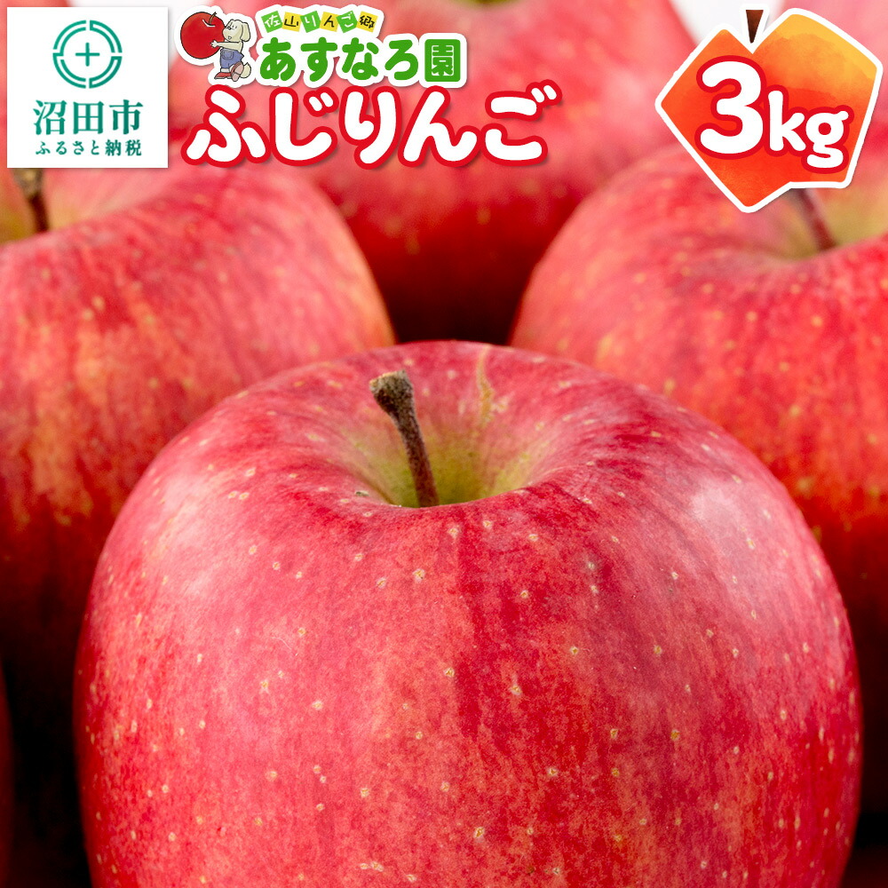【楽天市場】【ふるさと納税】《2024年11月下旬以降発送》あすなろ園 ふじりんご 3kg箱：群馬県沼田市