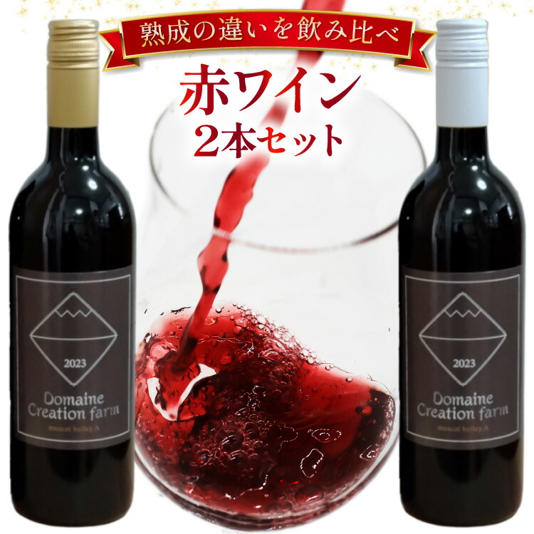【楽天市場】【ふるさと納税】 ワイン山梨 赤ワイン 2本 セット ワインセット 飲み比べ 熟成 赤 ステンレスタンク ＆ 樽熟成 750ml ...