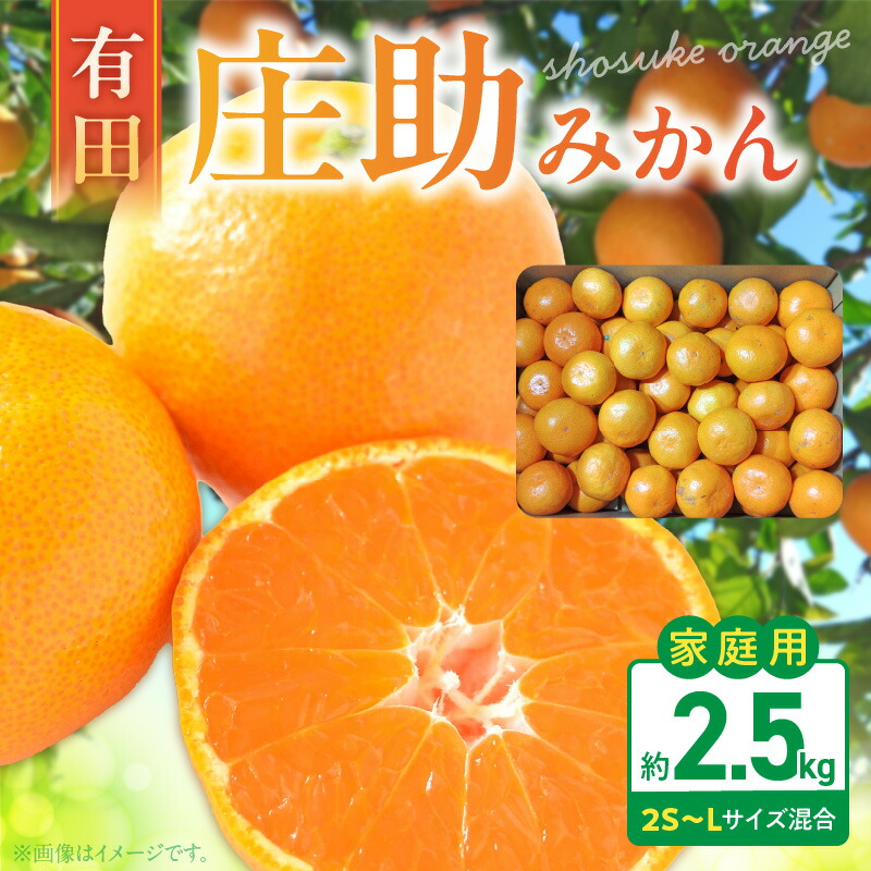 【楽天市場】【ふるさと納税】【限定】 ＜10月末より発送＞ 庄助みかん 2.5kg 家庭用 サイズ混合 2S S M L 完熟 果実 甘さ 酸味 プリっとした食感 有田みかん 一つ一つ手作業 ...
