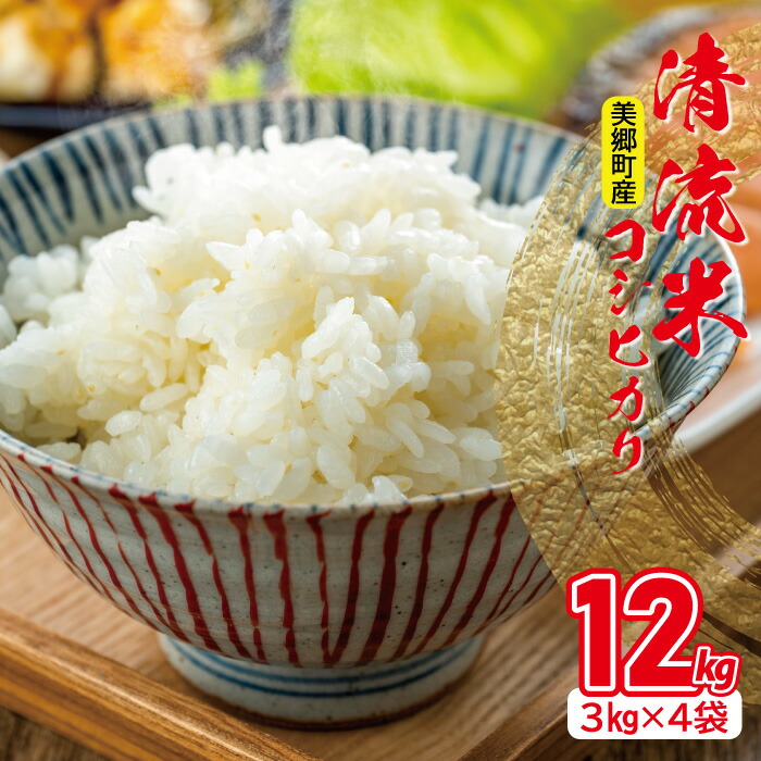【楽天市場】【ふるさと納税】 石見地方 邑智郡産 コシヒカリ 清流米 3kg×4袋 合計12kg 白米 精米 お米 国産 ブランド米 弁当 ...