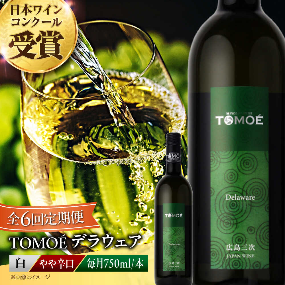 【楽天市場】【ふるさと納税】【全6回定期便】TOMOEデラウェア 白ワイン やや辛口 750ml 1本 白 ワイン 受賞 ギフト 醸造 ...