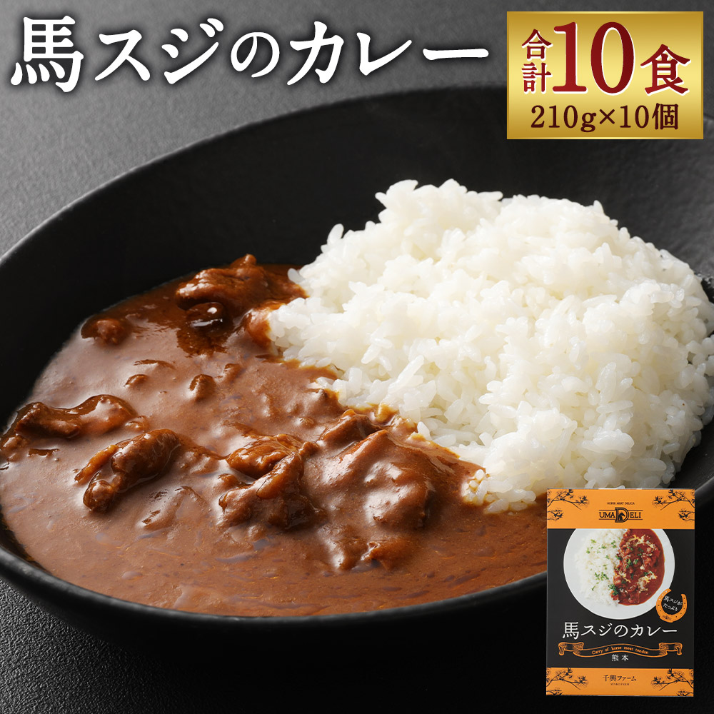 【楽天市場】【ふるさと納税】馬スジのカレー 10食セット 合計2.1kg 210g×10個 カレー レトルトカレー 馬すじ 馬肉 長期保存 送料無料：熊本県人吉市