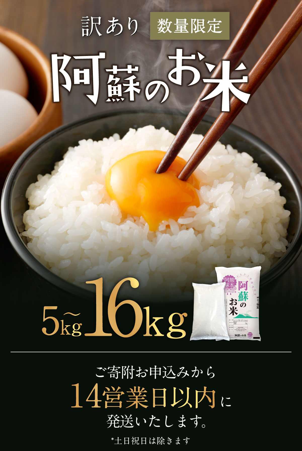 【ふるさと納税】訳あり 阿蘇のお米 選べる 容量 5kg～16kg 合計10kg / 合計12kg / 合計14kg / 合計16kg 14営業日以内発送 熊本県産 九州 米 お米 白米 ご飯 ...