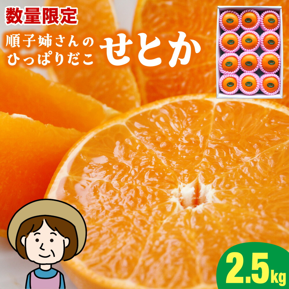 【楽天市場】【ふるさと納税】【高評価農園の限定温室せとか】＜先行予約＞溢れ出る果汁！ 順子姉さんのひっぱりだこ愛情せとか 2.5kg ...
