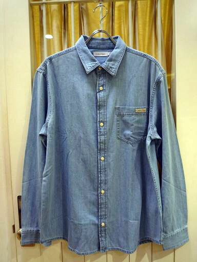 【楽天市場】カルバンクライン CALVIN KLEIN カジュアルクラシック ダンガリー シャツ 長袖 シンプル 大人 無地 40BM796 ...