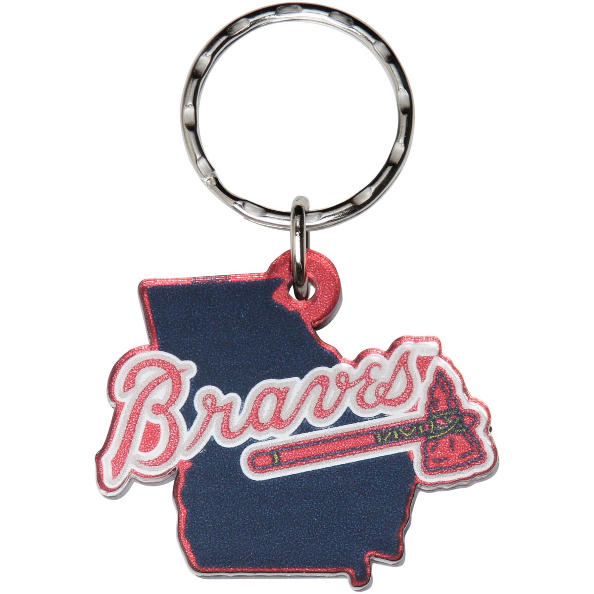 【楽天市場】【公式グッズ】MLB ブレーブス キーホルダー ウィンクラフト (STO MLB Metallic State Shape ...