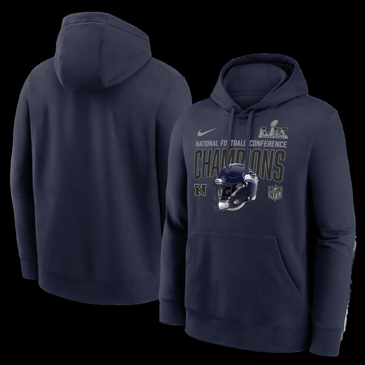 【楽天市場】Men's Nike College Navy Seattle Seahawks 2025 NFC Champions Glory ...