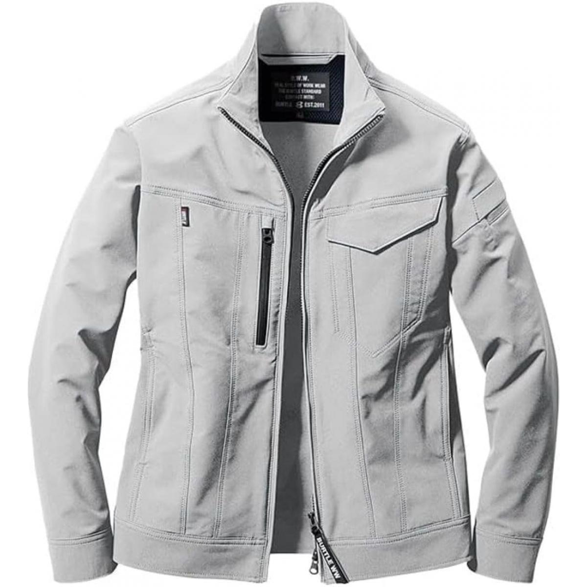 【楽天市場】バートル BURTLE ジャケット シルバー 9501-5 L ユニセックス 作業着 作業服 上着 伸縮 ストレッチ ダブルジップ ...