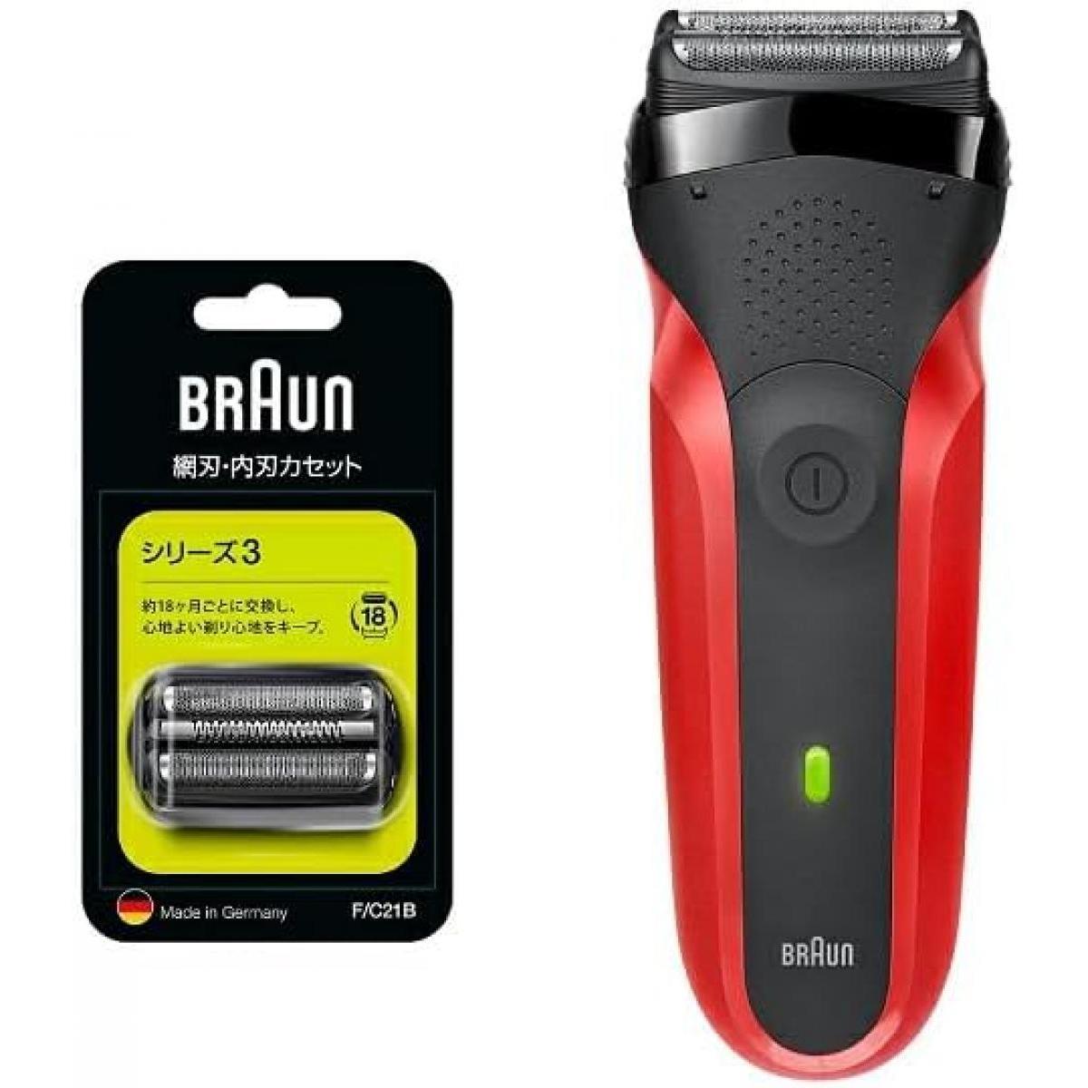 【楽天市場】【在庫有・即納】ブラウン 電気シェーバー BRAUN Series3 シリーズ3 3枚刃 本体 ＆ 替刃 F/C21B セット品 ...