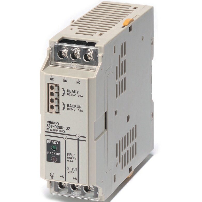 【楽天市場】オムロン S8T-DCBU-02 瞬停対策ブロック本体 入力電圧DC24V 出力電圧（バックアップ動作時）22.5V 2.5A ...