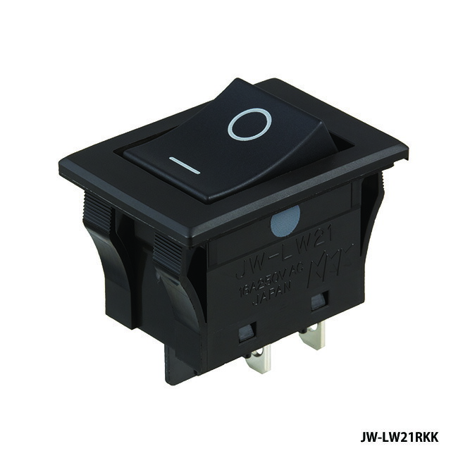 【楽天市場】NKKスイッチズ JW-LW21RKK ロッカスイッチ 16A 125V AC 2極 ON-OFF（IO表示） 取付穴寸法30.7×20.5mm：FAUbon 楽天市場店